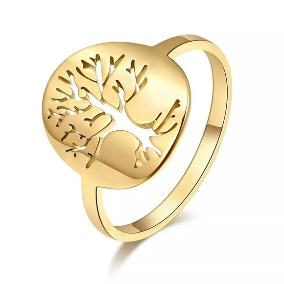 Jewelry | Tree Of Life Ring Gold Tree Branch Filigree Celtic Religious ...